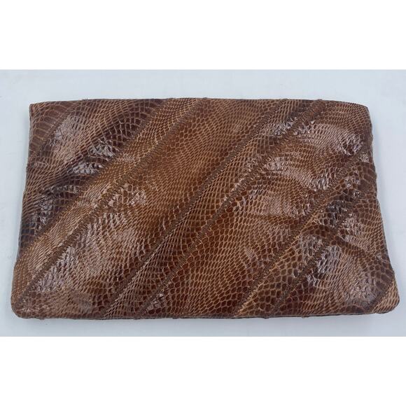 Ronay | Bags | Vintage 97s Ronay Snakeskin And Leather Frame Clutch ...
